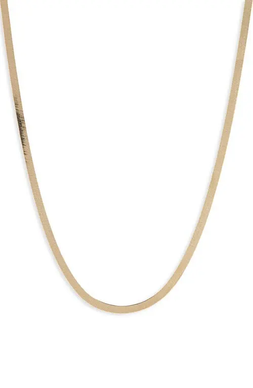 Argento Vivo Herringbone Chain Necklace - Gold