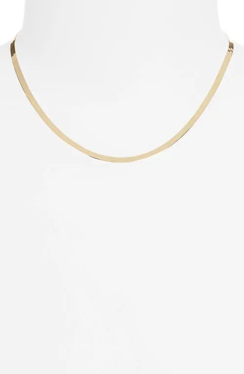 Argento Vivo Herringbone Chain Necklace - Gold