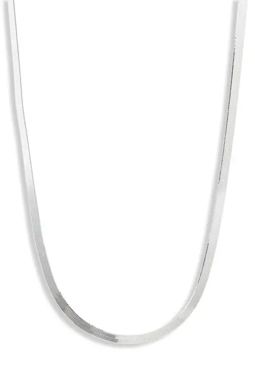 Argento Vivo Herringbone Chain Necklace - Silver