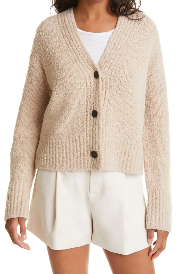 Vince Slub Wool Blend Cardigan