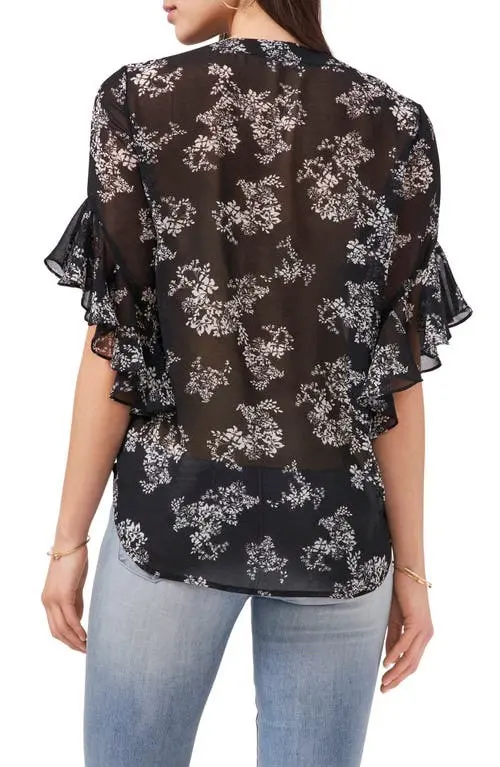 Vince Camuto Bouquets Chiffon Blouse