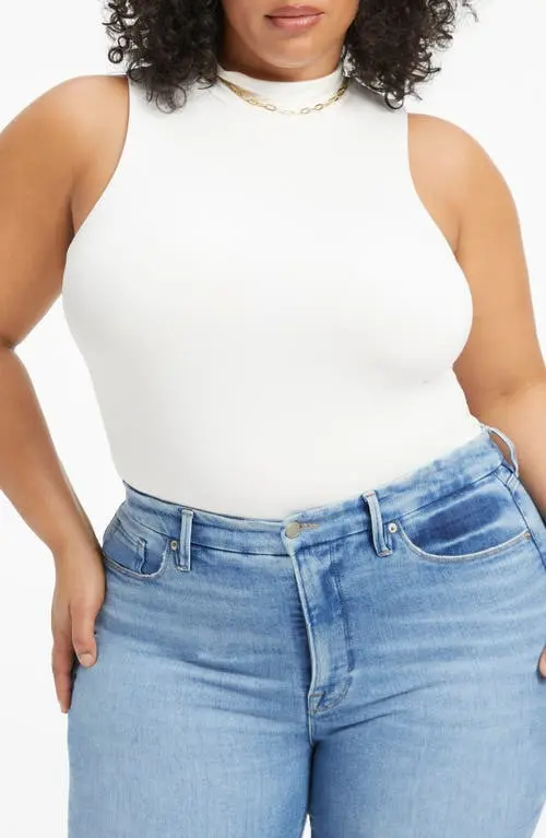 Good American Mock Neck Thong Bodysuit