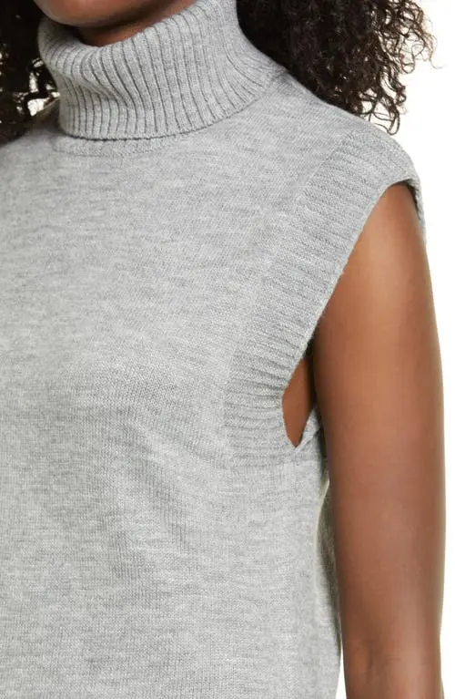 WAYF Ariana Turtleneck Vest - Heather Grey