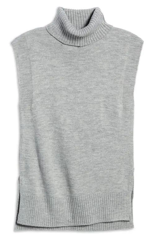 WAYF Ariana Turtleneck Vest - Heather Grey