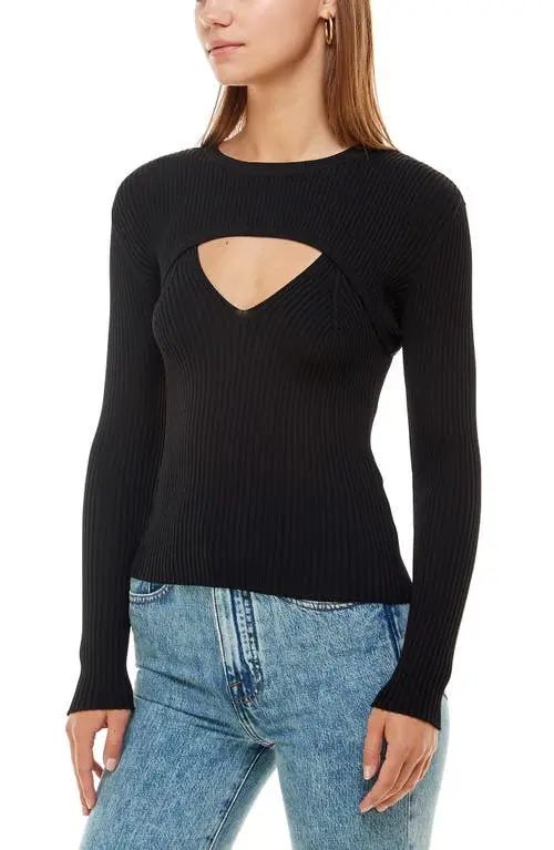 WAYF Clifton Cutout Rib Sweater