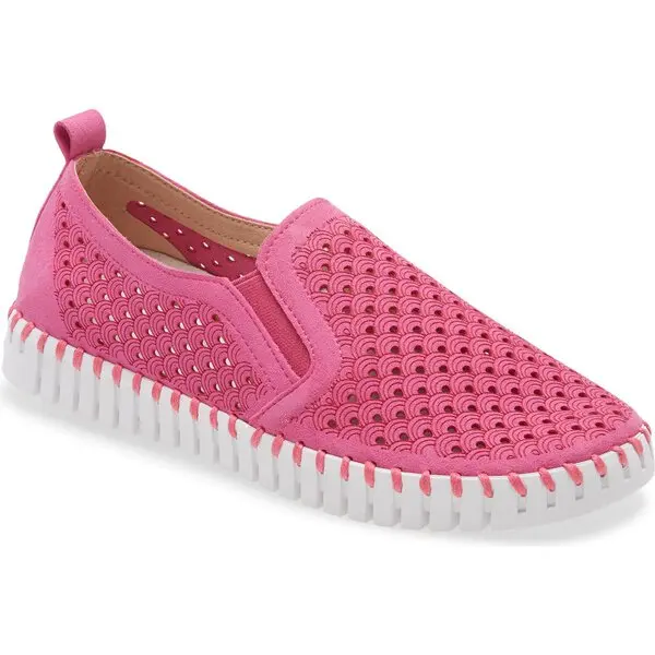 ILSE JACOBSEN Tulip Perforated Slip-on Sneaker - Rose Violet