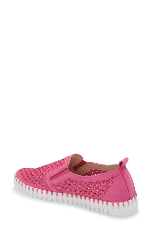 ILSE JACOBSEN Tulip Perforated Slip-on Sneaker - Rose Violet