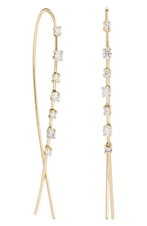 Lana Jewelry 14k Gold Diamond Hoop Earrings