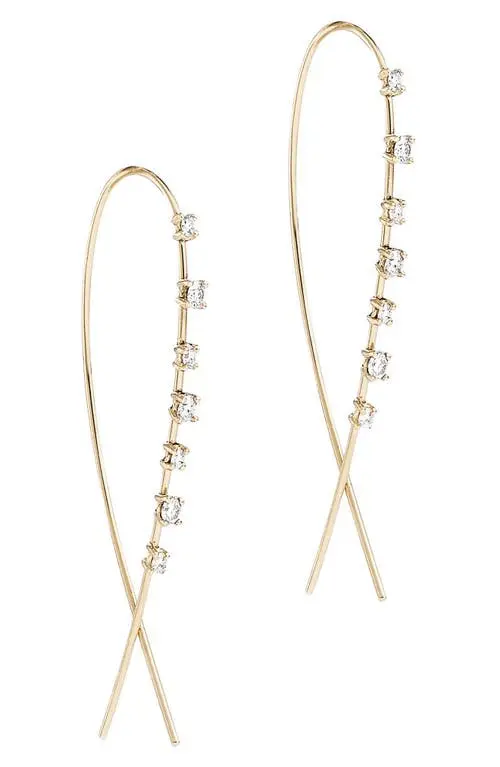 Lana Jewelry 14k Gold Diamond Hoop Earrings - Yellow