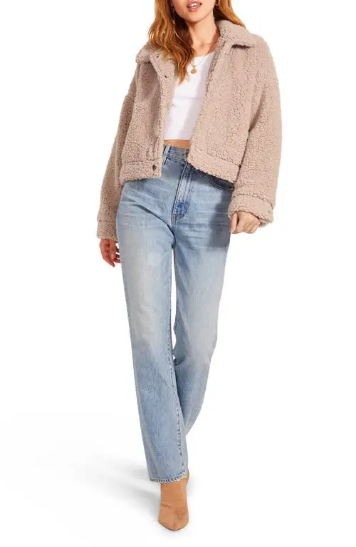 Steve Madden Faux Fur Bomber Jacket
