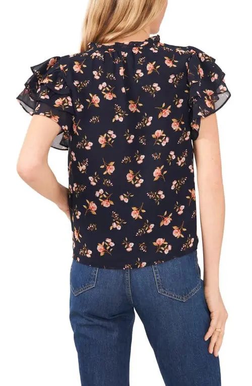 1.State Flutter Sleeve Top