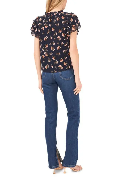 1.State Flutter Sleeve Top