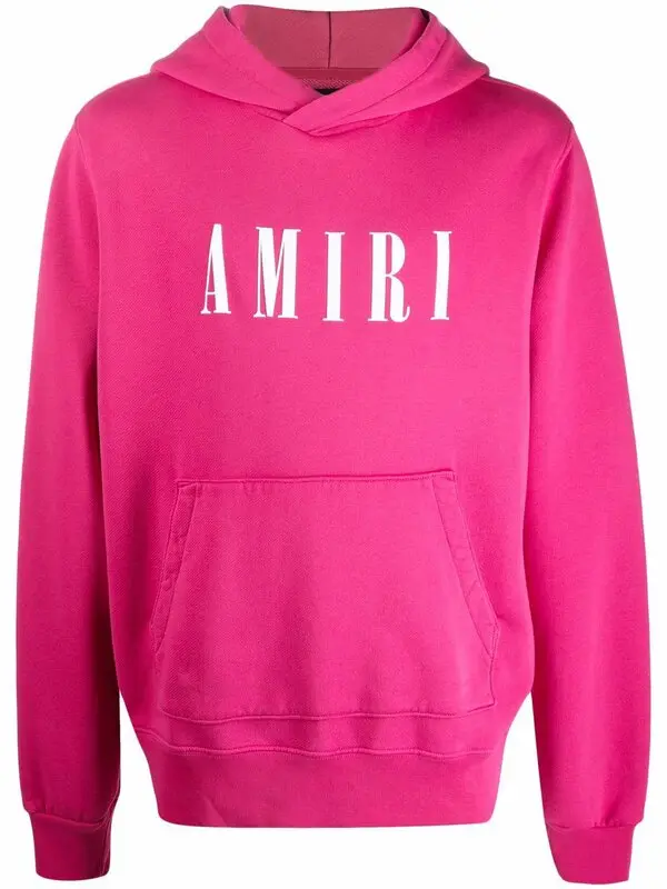AMIRI ピンクロゴパーカー　ウィメンズ Amiri Logo-print Long-sleeve Hoodie - Pink | Editorialist