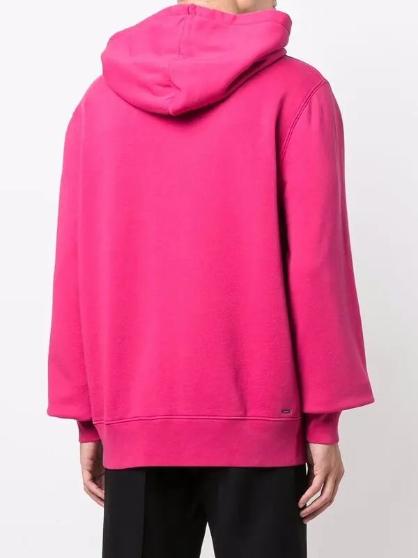 Amiri Logo-Print Long-Sleeve Hoodie - Pink | Editorialist