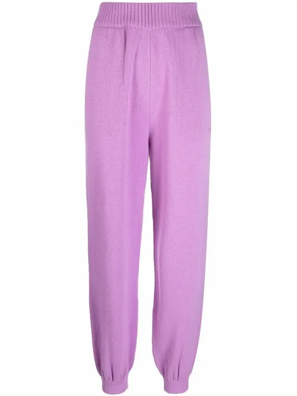 MSGM Merino-blend Knitted Track Pants