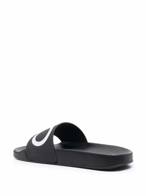 FERRAGAMO Gancini-print Open-toe Slides - Black