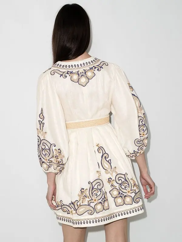 sachin and babi light blue dress Floral hand-embroidered maxi dress LILY – MadebyGaia