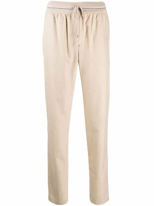 Lorena Antoniazzi Beige Virgin Wool Blend Trousers