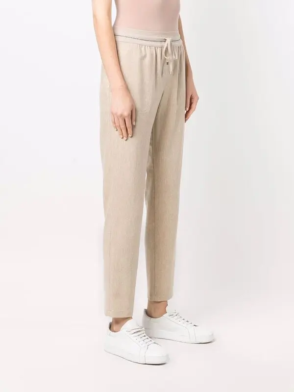 Lorena Antoniazzi Beige Virgin Wool Blend Trousers