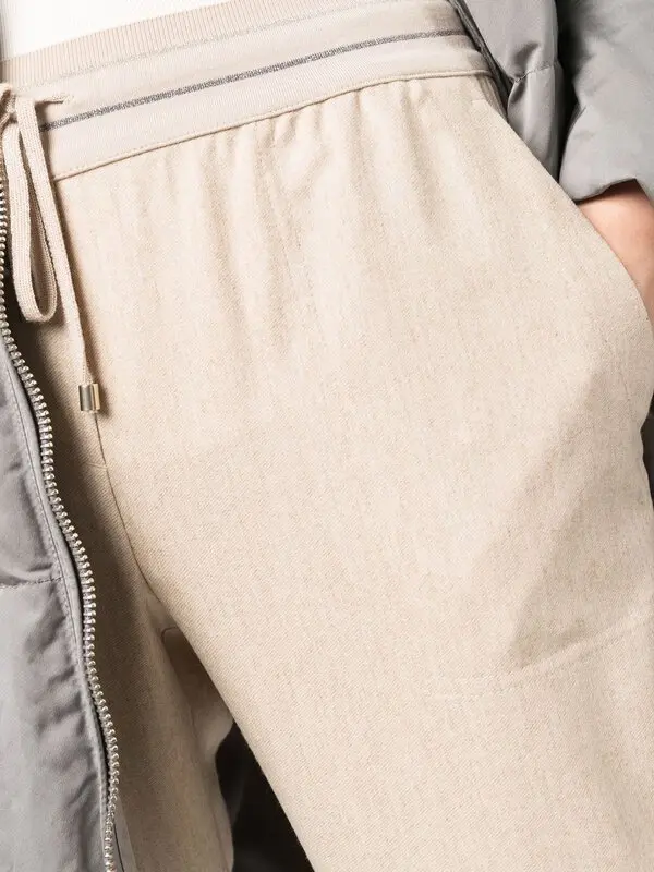 Lorena Antoniazzi Beige Virgin Wool Blend Trousers