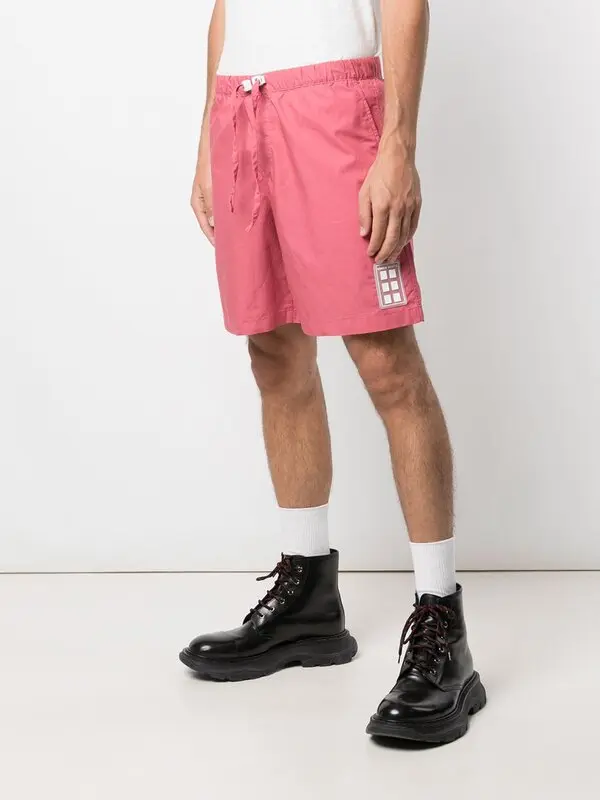 ROMEO HUNTE Crinkled Drawstring-waist Shorts - Pink