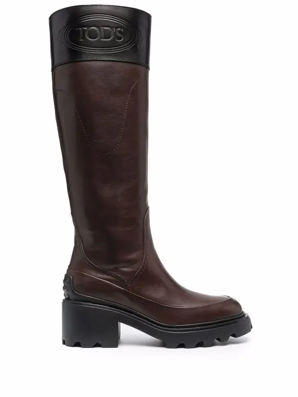 TOD'S Engraved Logo Knee-length Boots