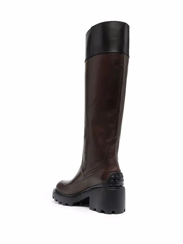 TOD'S Engraved Logo Knee-length Boots