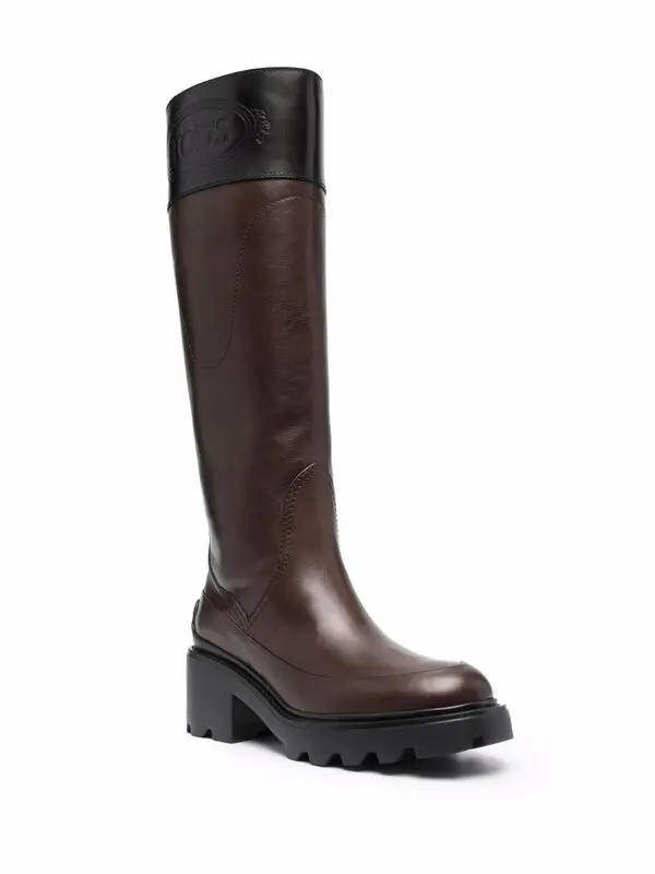 TOD'S Engraved Logo Knee-length Boots