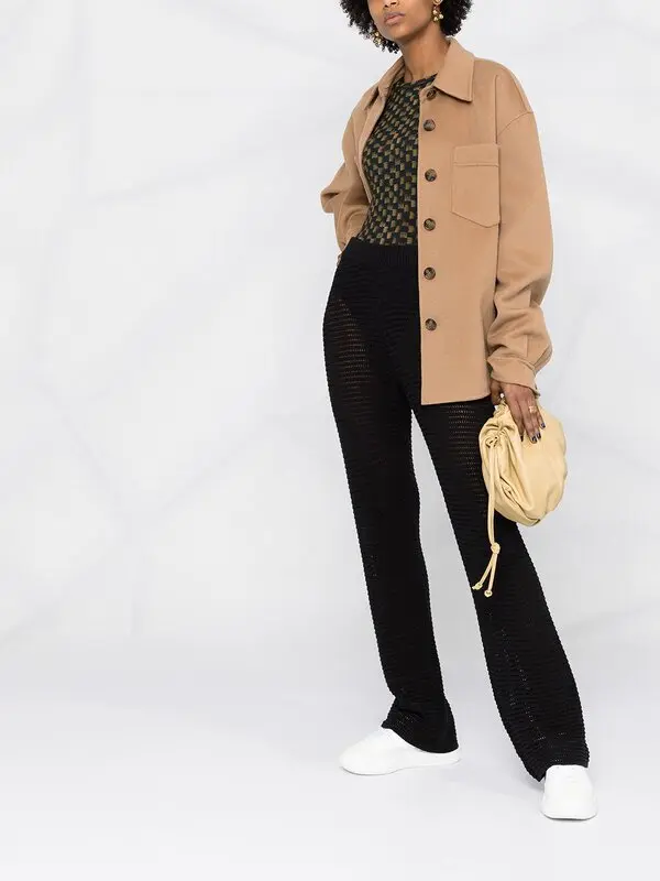 Nanushka Bazia Crochet-knit Trousers