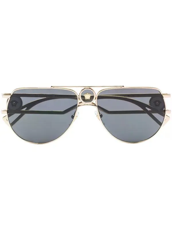 Versace Medusa Pilot-frame Sunglasses - Gold