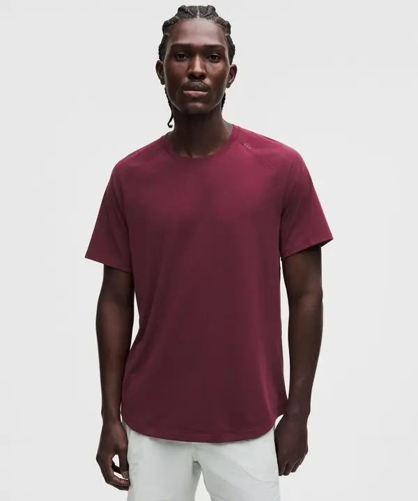 Lululemon License To Train Short-sleeve Shirt - Burgundy Bay