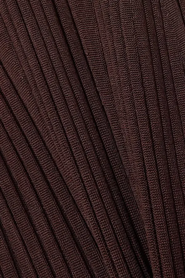 Galvan Rhea Ribbed-knit Midi Dress