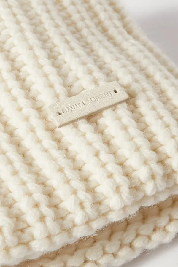 Saint Laurent Ribbed Cashmere Beanie
