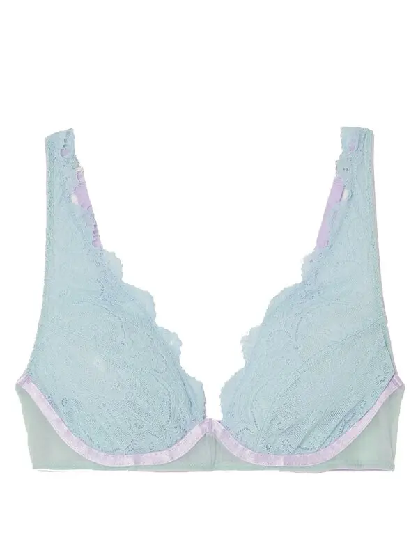 DORA LARSEN Lauren Satin-trimmed Lace And Stretch-tulle Underwired Bra