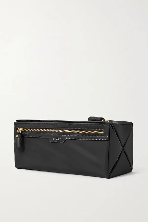 ANYA HINDMARCH Net Sustain Night And Day Recycled Shell, Pvc And Leather Cosmetics Case - Black