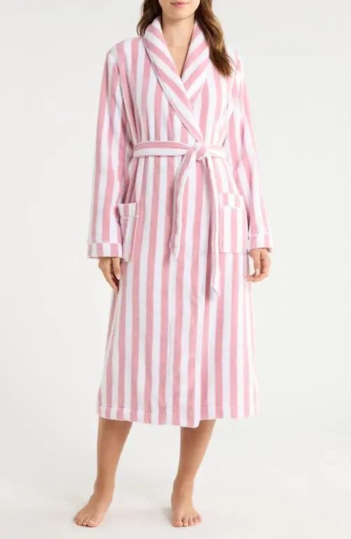Nordstrom Hydro Cotton Terry Robe - Pink Stripe