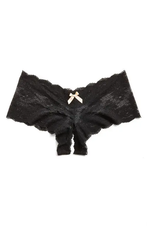 Hanky Panky Open Gusset Panties - Black