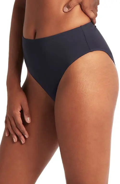 SEA LEVEL Retro High Waisted Bikini Bottom - Night Sky