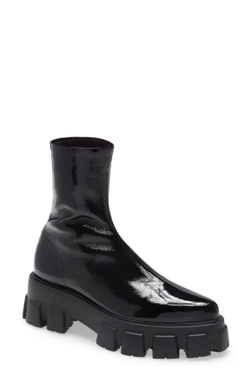 Prada Monolith Lug Sole Pointed Toe Boot