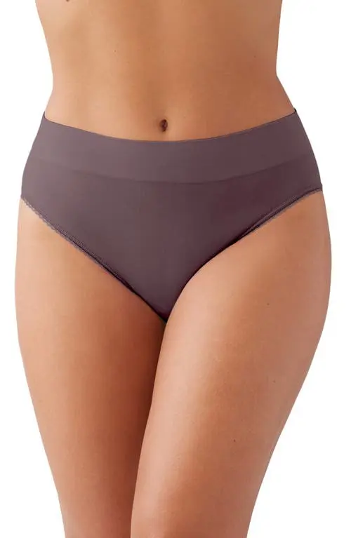Wacoal Feeling Flexible High Cut Briefs - Huckleberry