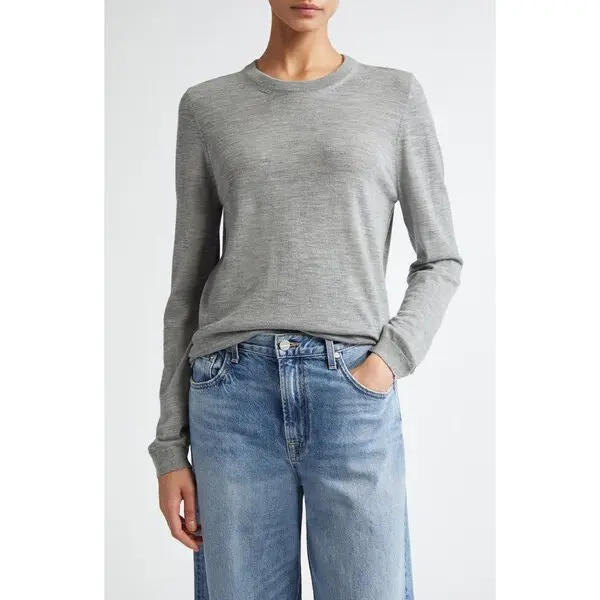 Partow Greta Virgin Wool Crewneck Sweater - Asphalt
