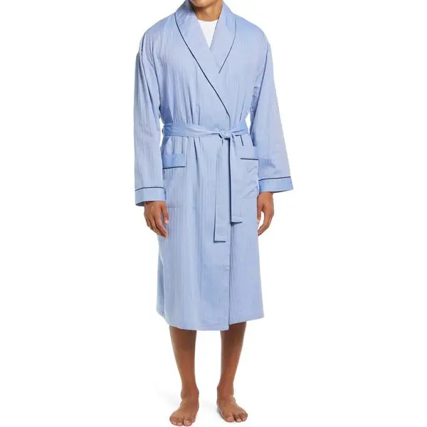 Majestic International Signature' Cotton Robe - Blue