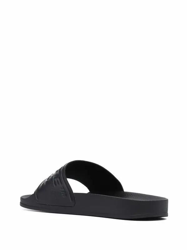 Off-White Embossed Logo Pool Slides