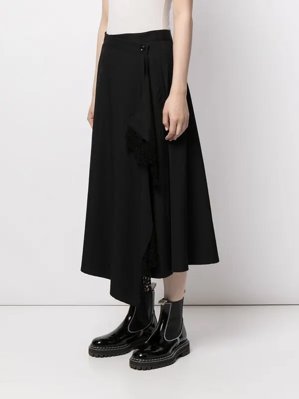 Y’s Draped Flared Skirt