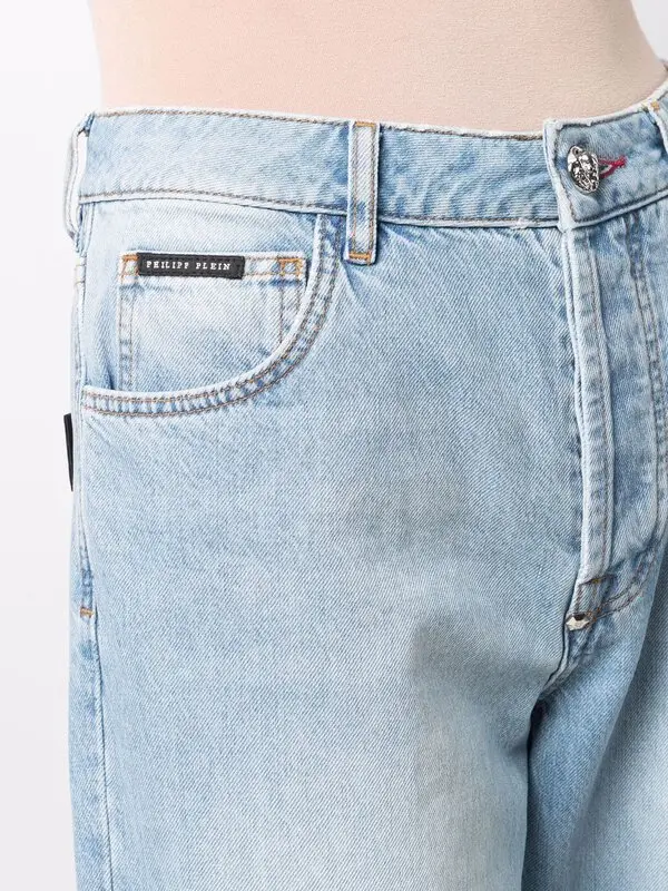 Philipp Plein Cropped Denim Jeans