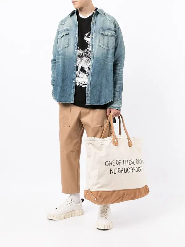 NEIGHBORHOOD Graphic-print Canvas Tote