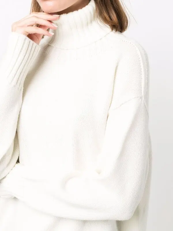 DRUMOHR Drop Shoulder Roll Neck Sweater