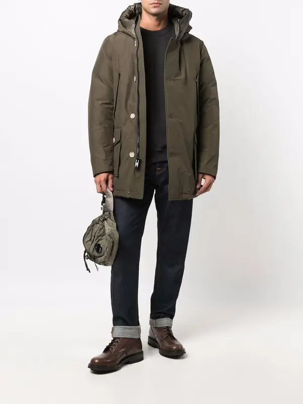 Woolrich Hooded Padded Coat - Green