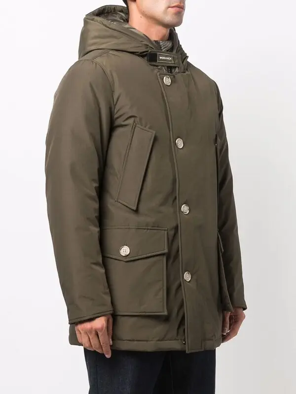 Woolrich Hooded Padded Coat - Green