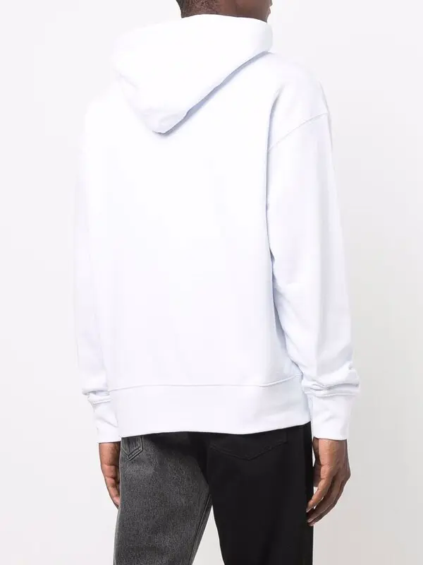 MSGM Logo Print Hoodie - White